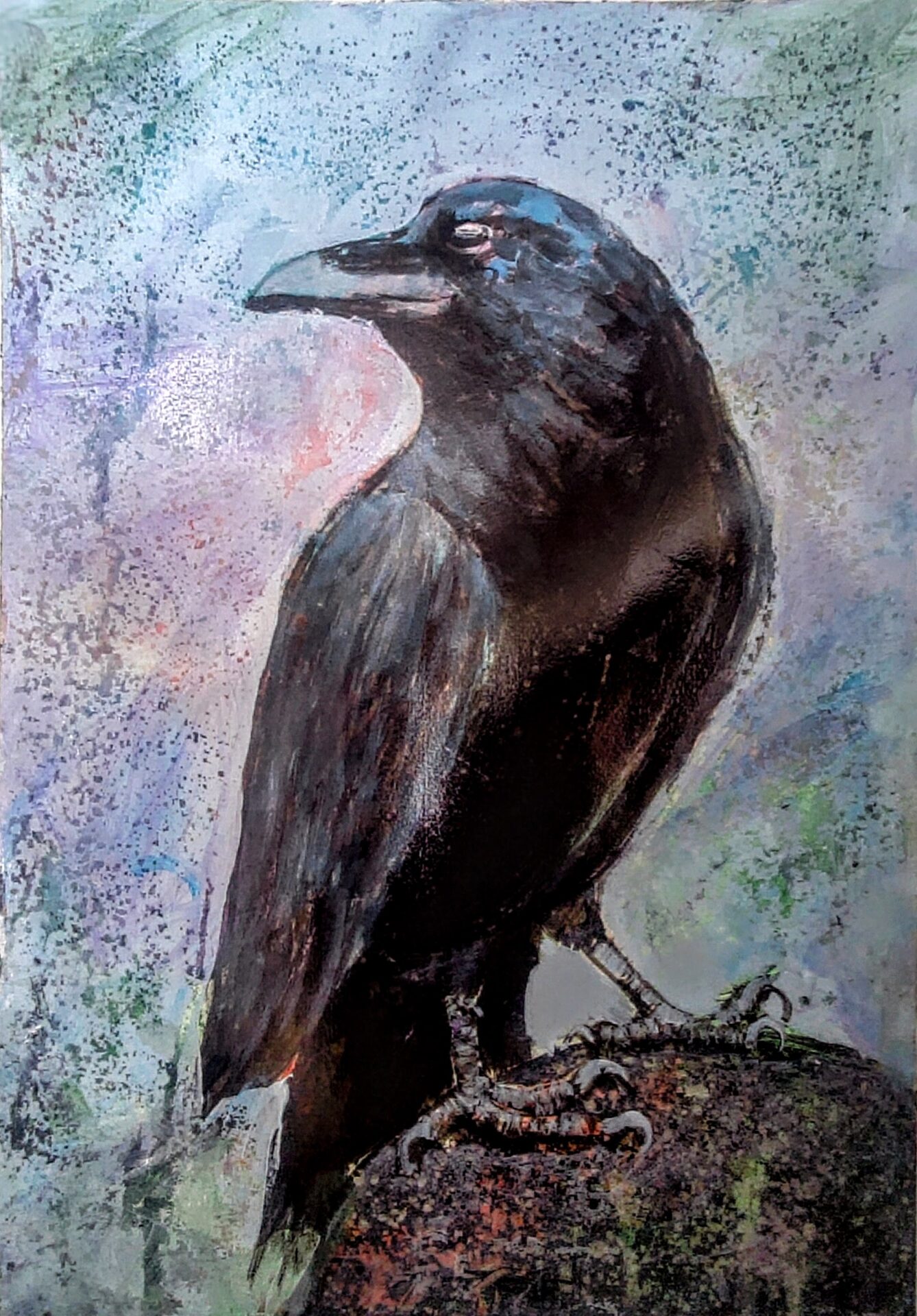 RAVENous - Acrylic on watercolor paper , in Illustration